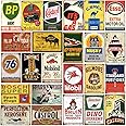 Amazon.com: 24 Pieces Gas and Oil Tin Signs, Retro Vintage Metal Sign ...