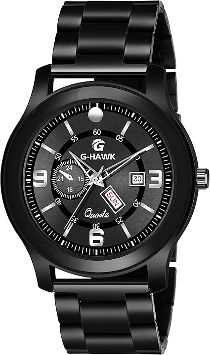 Buy G-HAWK Men's Analog Stunning Look Designer Dial and Black Chain ...