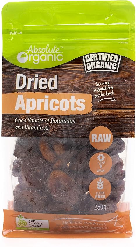 Absolute Organic Dried Apricots , 250g: Amazon.com.au: Grocery ...