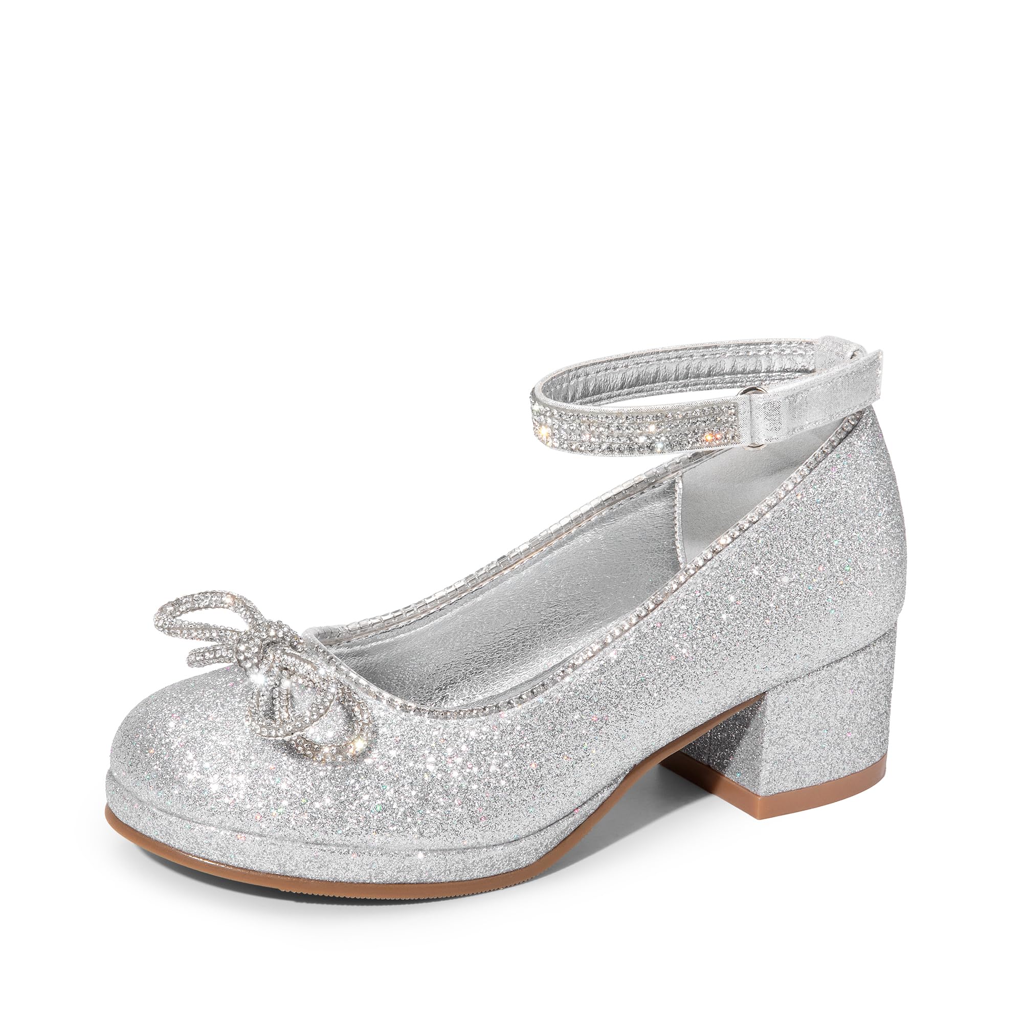 DREAM PAIRS Girls Dress Shoes Platform Chunky Heel Ankle Strap Princess ...
