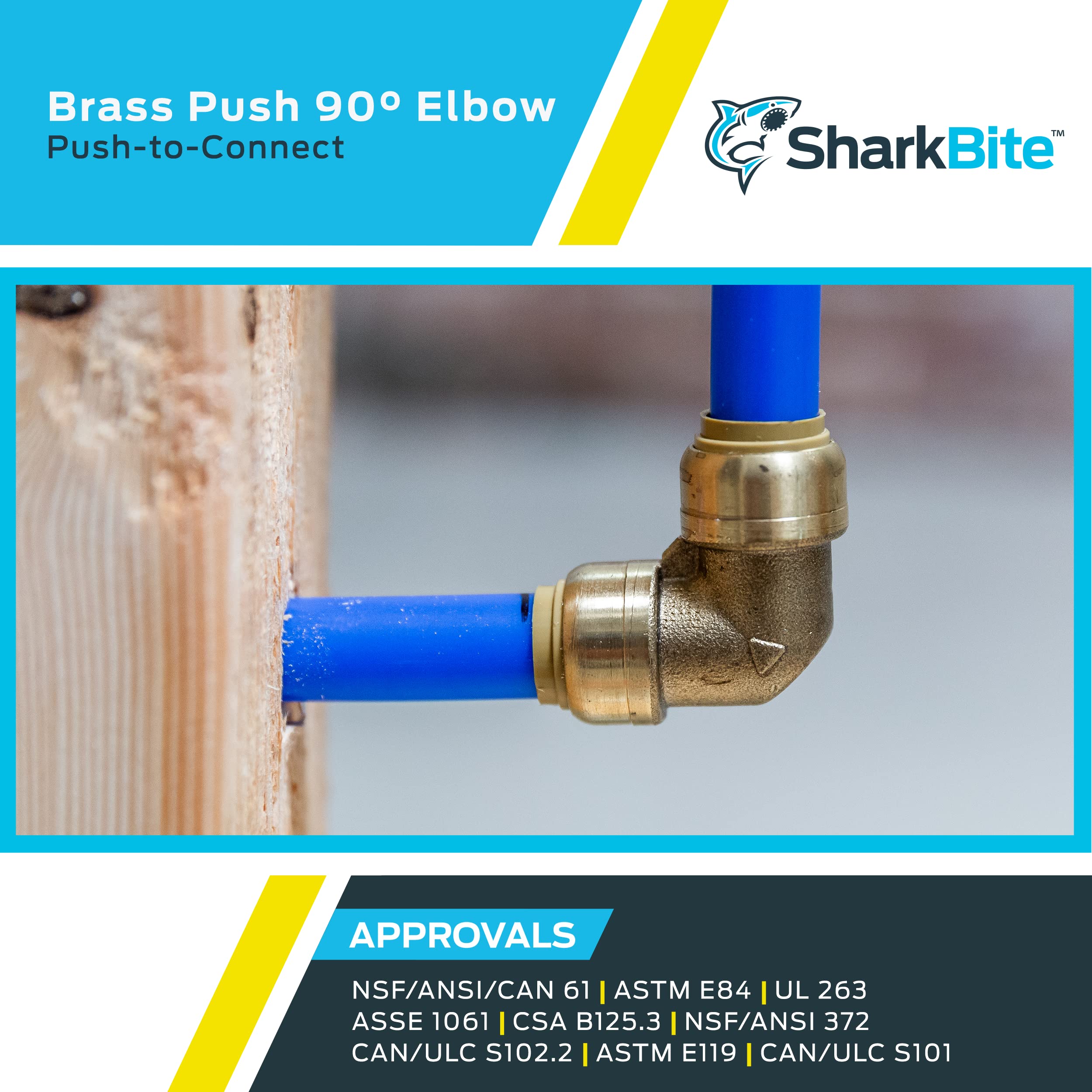 Sharkbite Fittings 1/2 Inch SharkBite Push-to-Connect Elbow Fitting - 1 ...