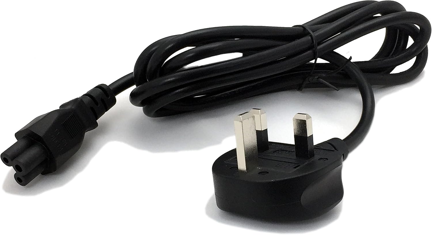 1.5M C5 Cloverleaf Power Cord/Mains Cable Lead/UK Type Plug for Laptop Adapter/Charger Acer Dell ...