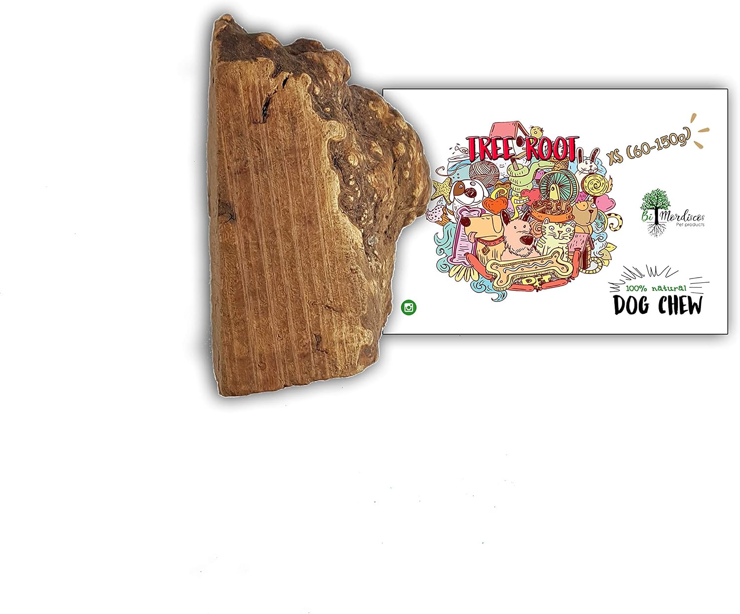 Bio Mordiscos Tree Root Dog Chew – 100% natural (XS 60-150g) – BigaMart