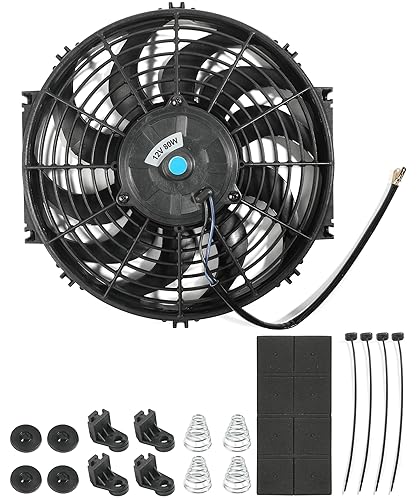 Zlirfy Electric Radiator Cooling Fan Assembly Kit,Car Slim Fan Push ...