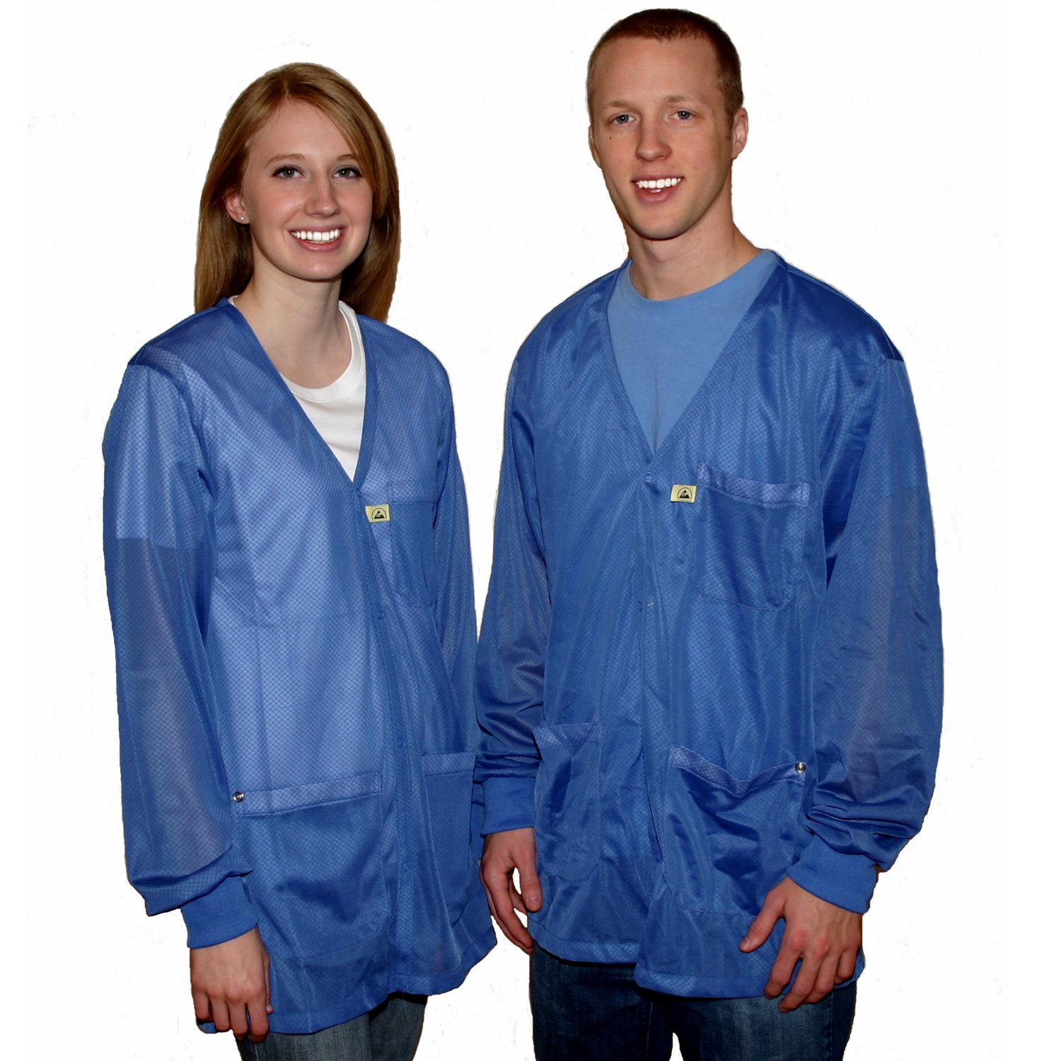 StaticTek Groundable Static Control Jacket Light Weight 8812 Fabric V ...
