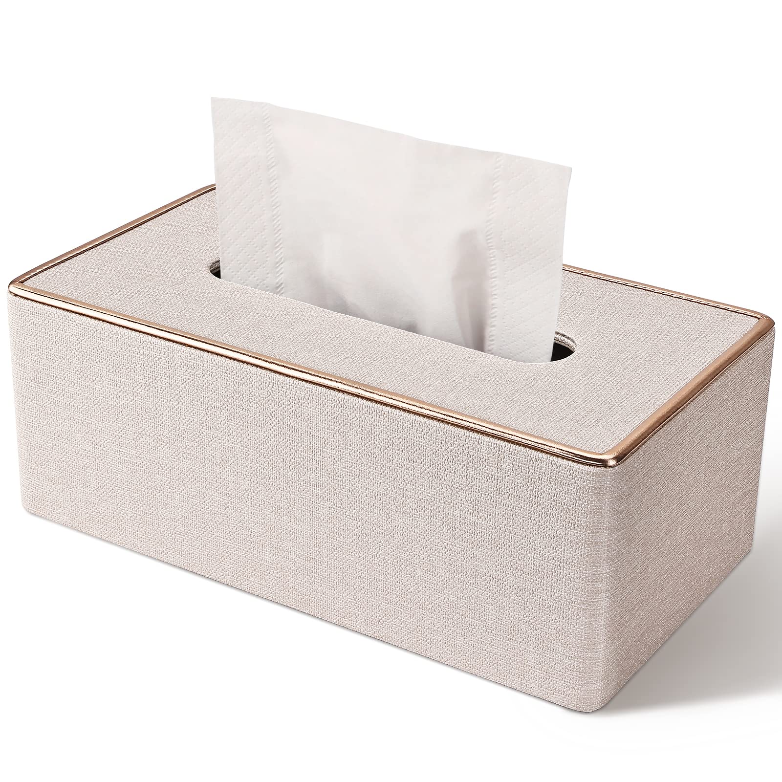 Tissue Box Cover, PU Leather Tissue Box Holder, Rectangular Tissue Box ...