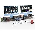 Amazon.com: WEGASTU Dual Monitor Stand Riser 43.7 in，Large TV Stand for ...