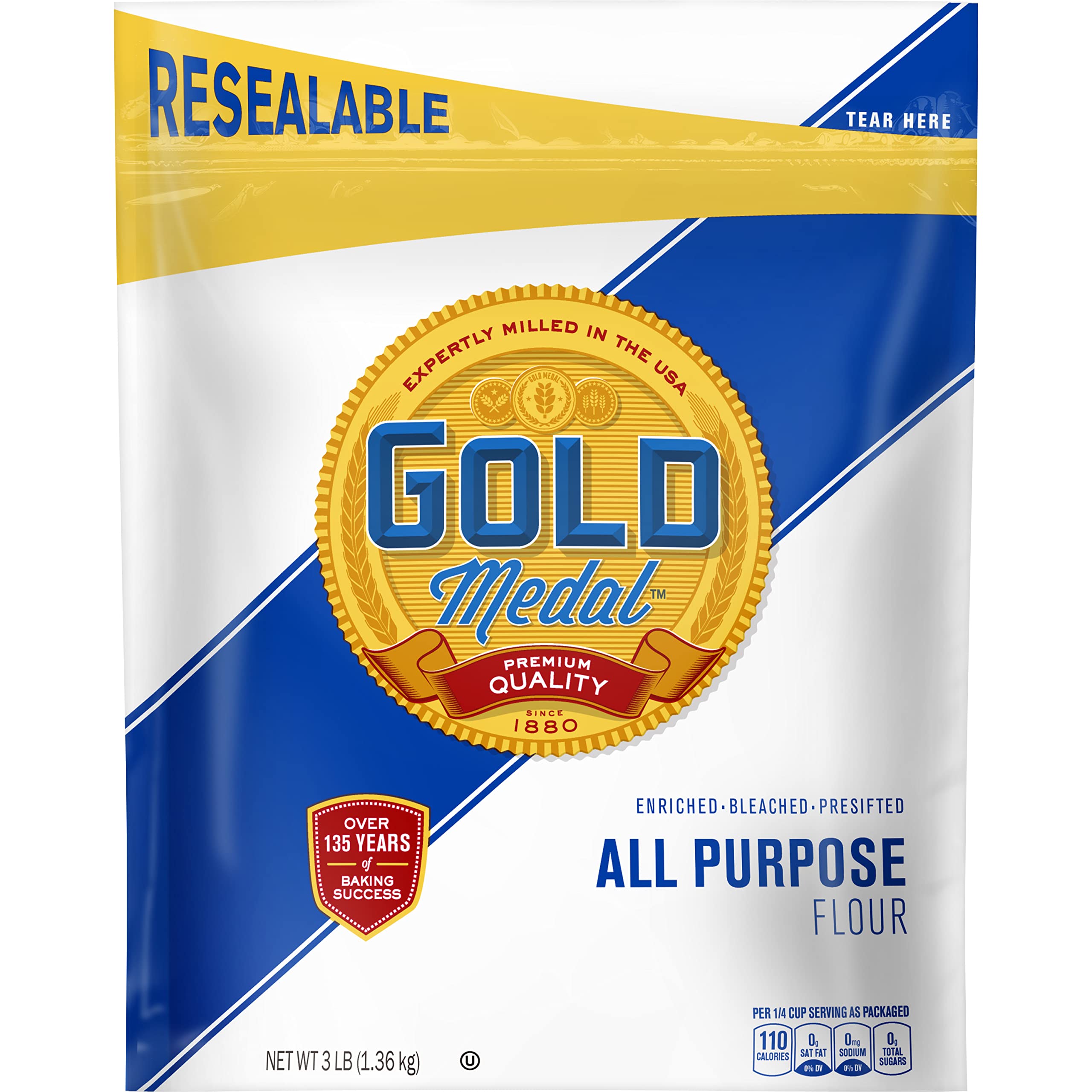 Mua Gold Medal Flour All-Purpose, 3 lb Resealable Bag trên Amazon Mỹ ...