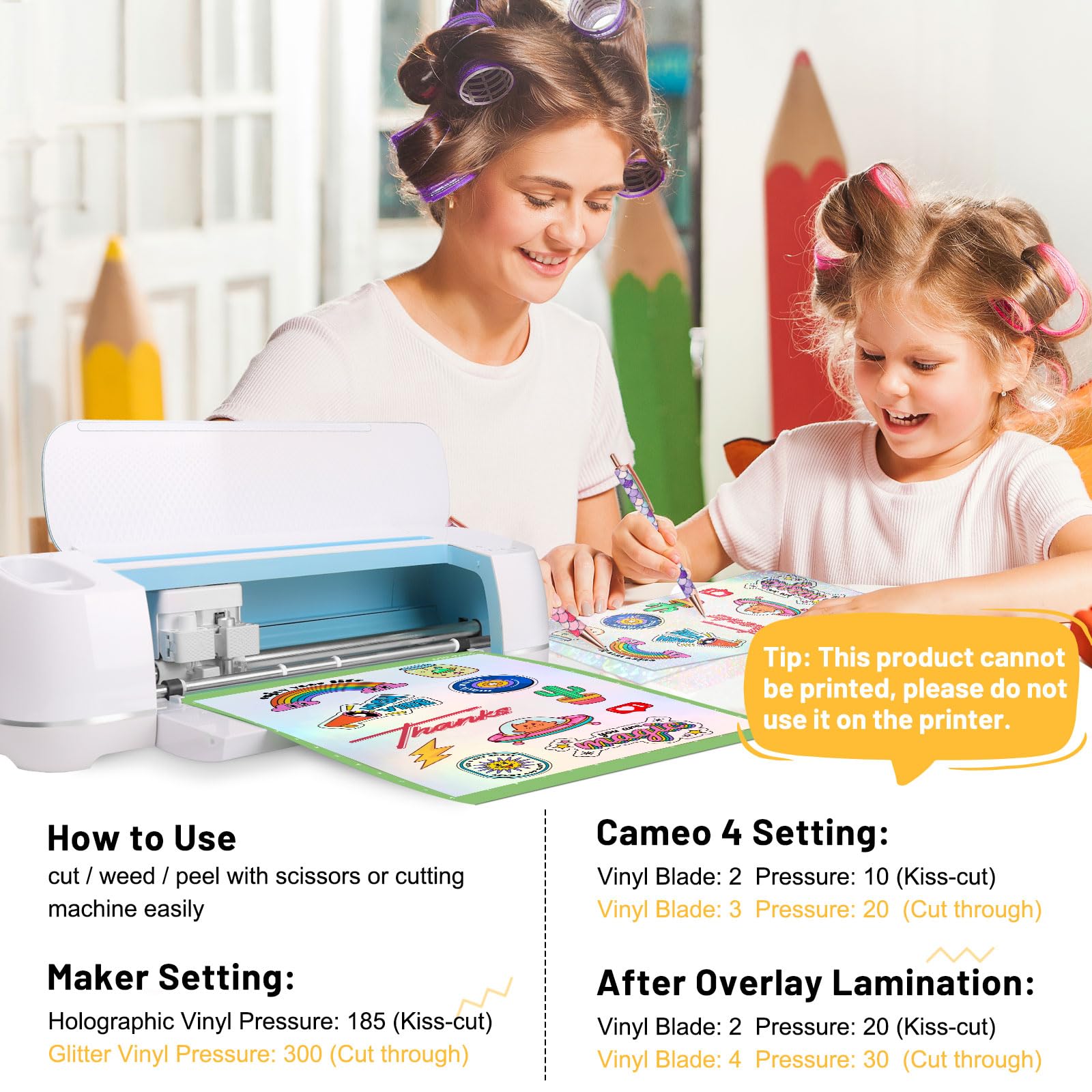 TECKWRAP Holographic Sticker Paper, Holographic Vinyl Laminate Film ...