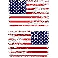 Amazon.com - Stickios Black & White American Flag Decals - Distressed ...