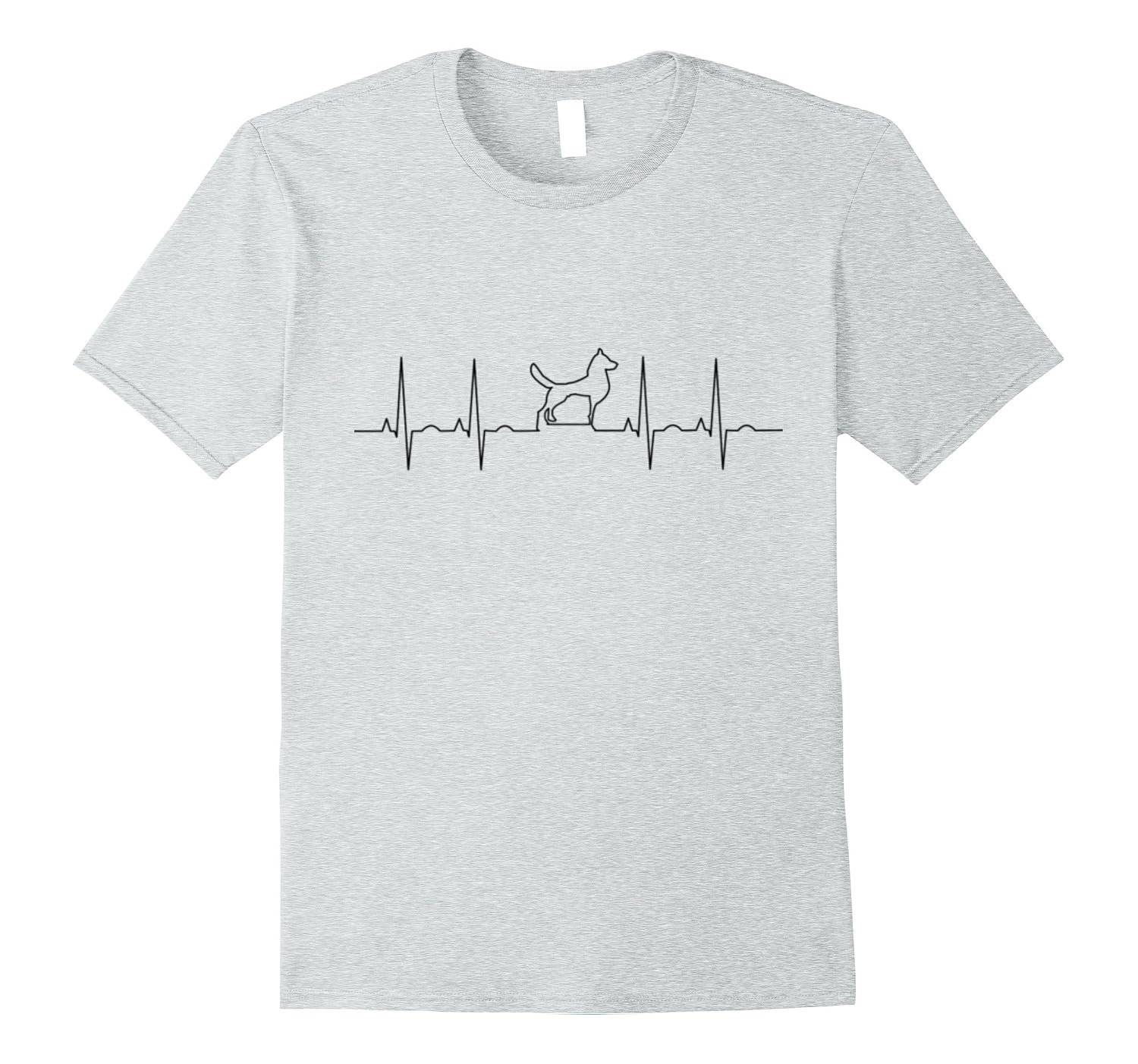 Dog EKG ECG Heartbeat Anatomy Wolf Hound Wolves Dogs T Shirt-T-Shirt ...