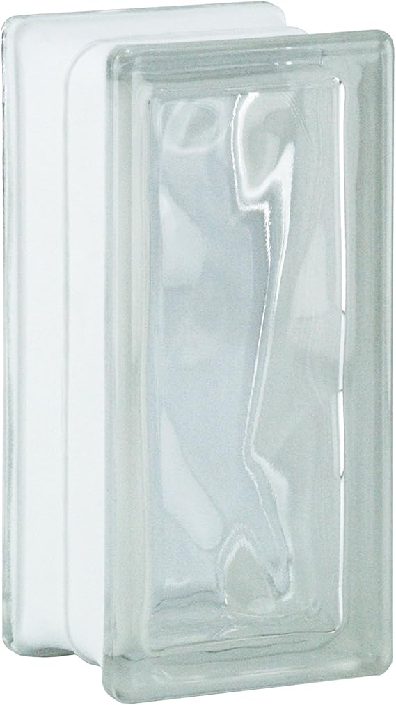 6 pièces BM briques de verre nuage SUPER white 19x9x8 cm - Moitié ...