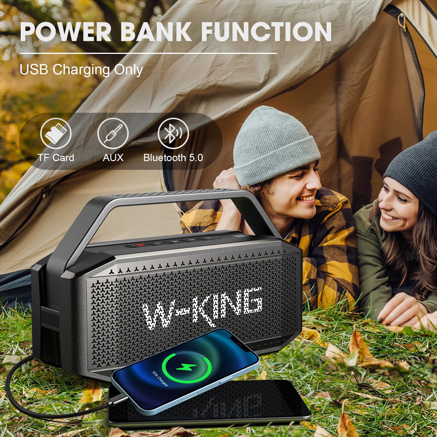 Mua W-KING Bluetooth Speaker- 100W Peak 60W RMS Deep Bass, IPX6 ...