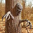 Amazon.com : Halloween Horror Tree Bark Demon Face Decoration Outdoor ...
