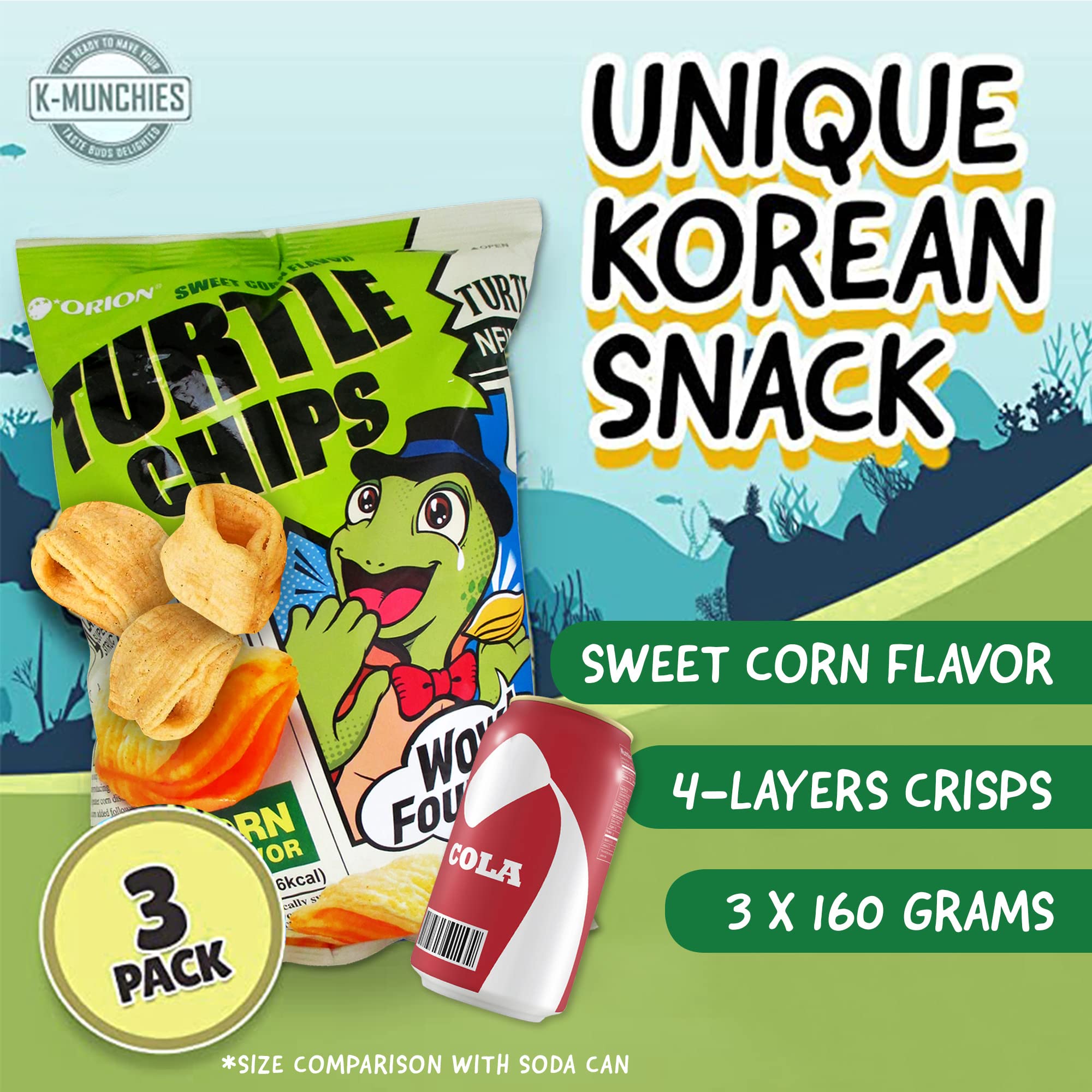 Mua K-Munchies Orion Turtle Chips – Large 3 x 160-gram Sweet Corn ...