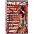 Amazon.com: Retro Baseball Tin Sign Vintage Baseball Decor For Boys ...