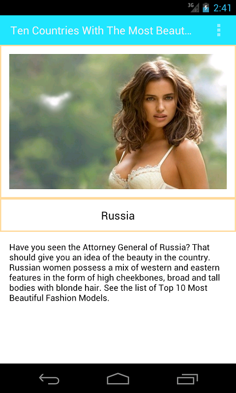 10 Countries With The Most Beautiful Women:Amazon.com.br:Appstore for Android