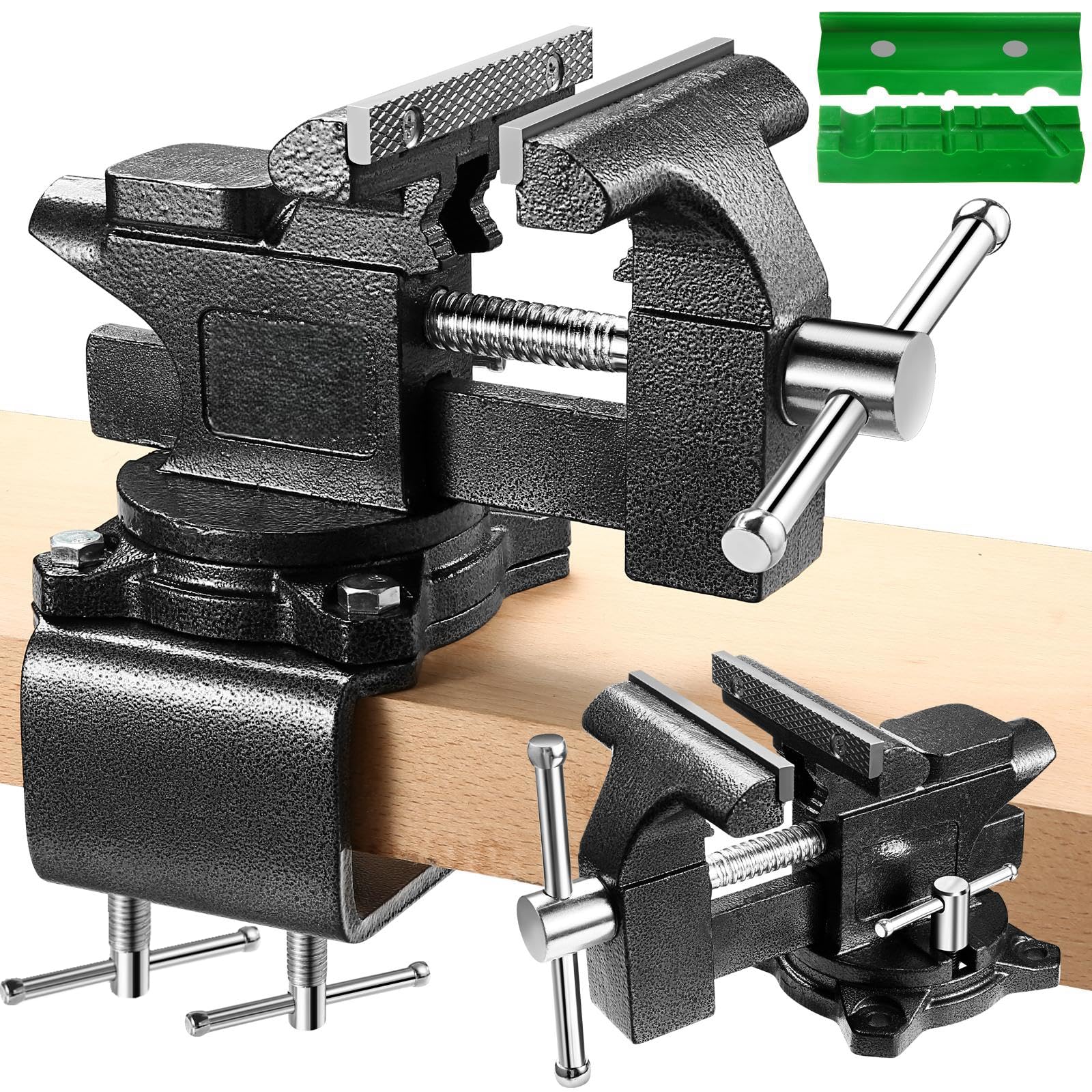 Bench Vise, 6" Table Vise For Workbench,2-in-1 Multi-Purpose Heavy Duty ...