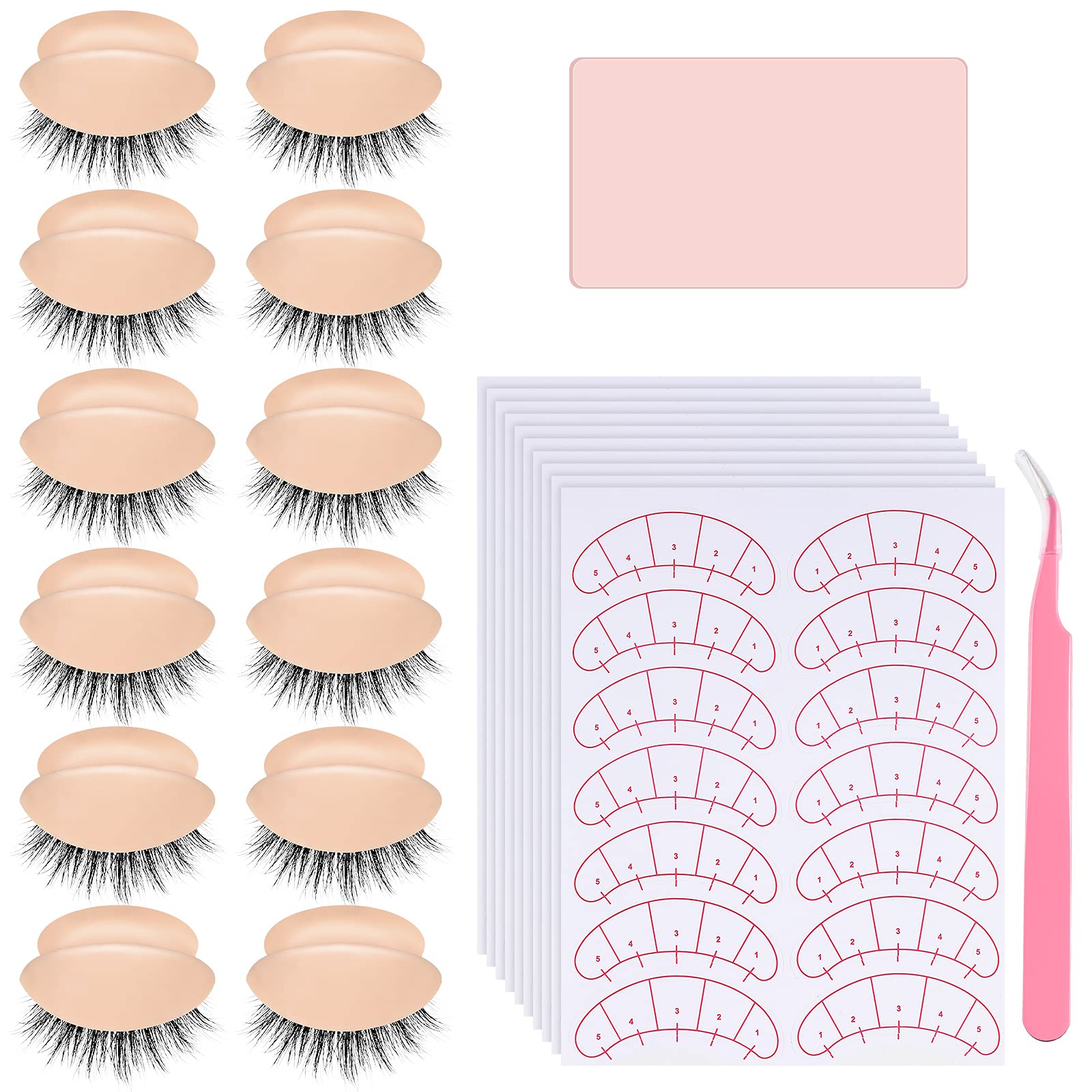 Buy 6 Pairs Replacement Eyelids Removable Realistic Eyelids with ...
