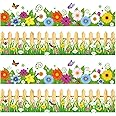 Amazon.com: 60 Pieces Spring Bulletin Board Borders Flowers Board ...