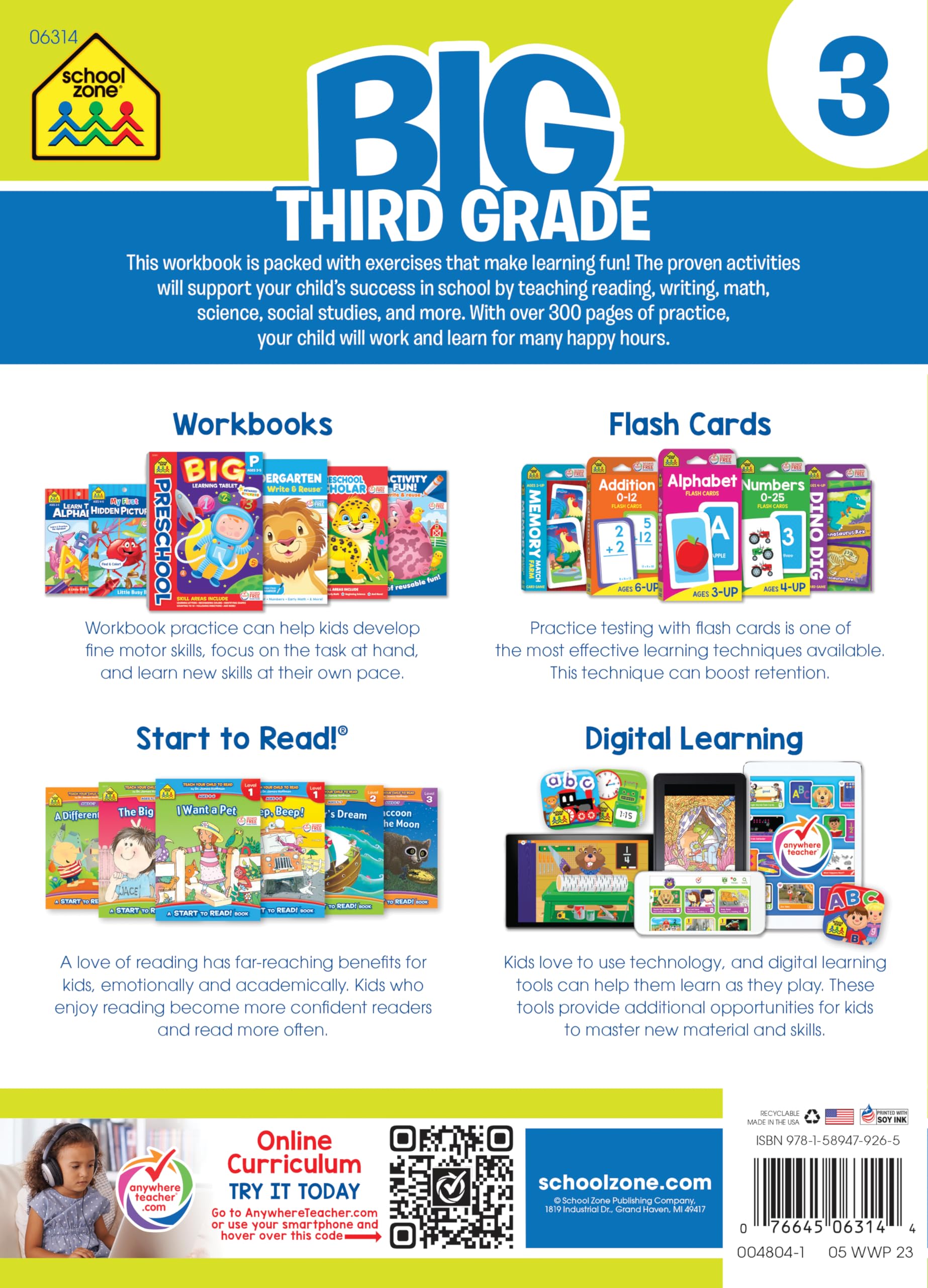Mua School Zone Big Third Grade Workbook: 320 Pages, 3rd Grade, Reading ...