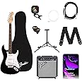 Amazon.com: Fender Squier Debut Series Stratocaster Electric Guitar Kit ...