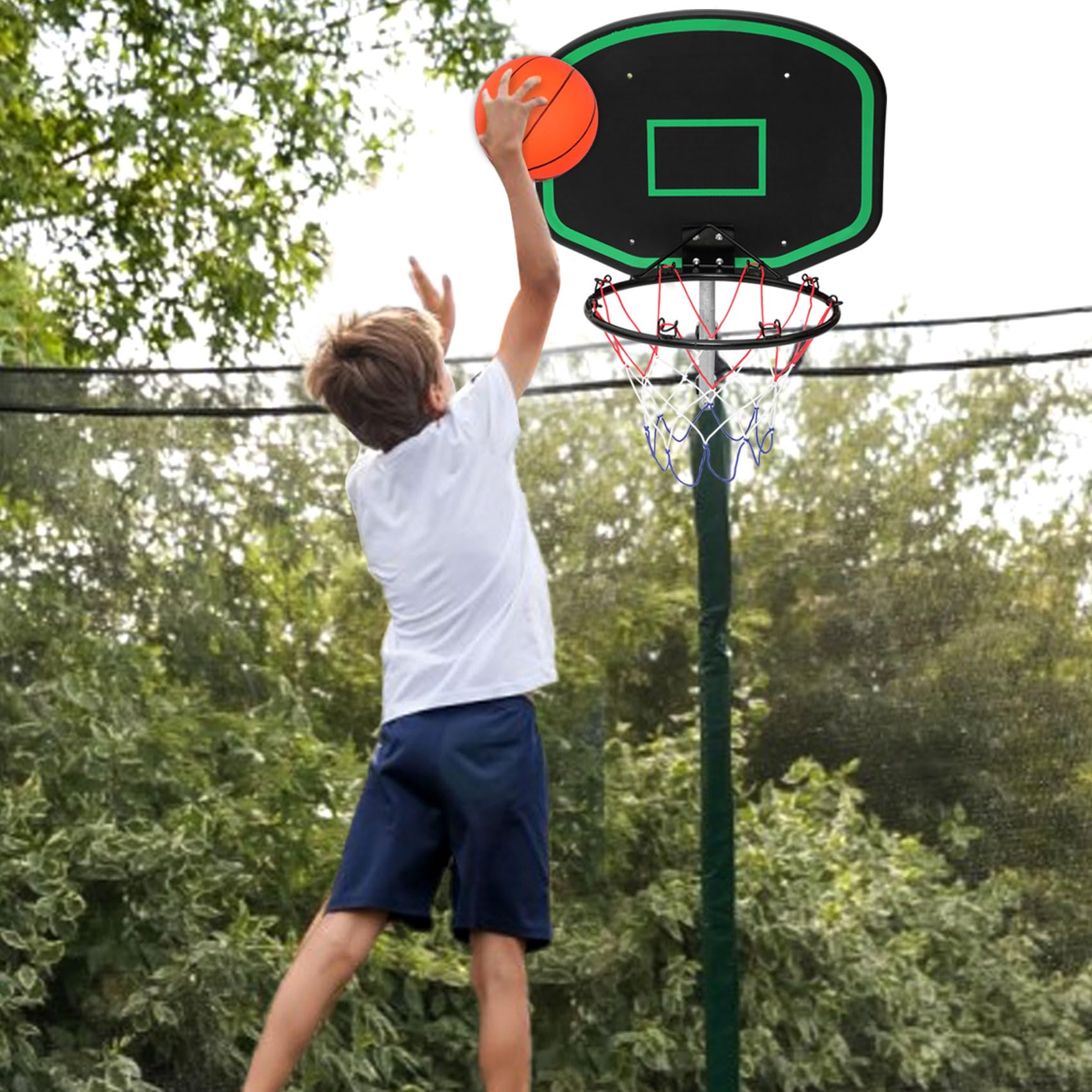 Trampoline Basketball Hoop, Fit for Straight Pole and Curved Pole ...