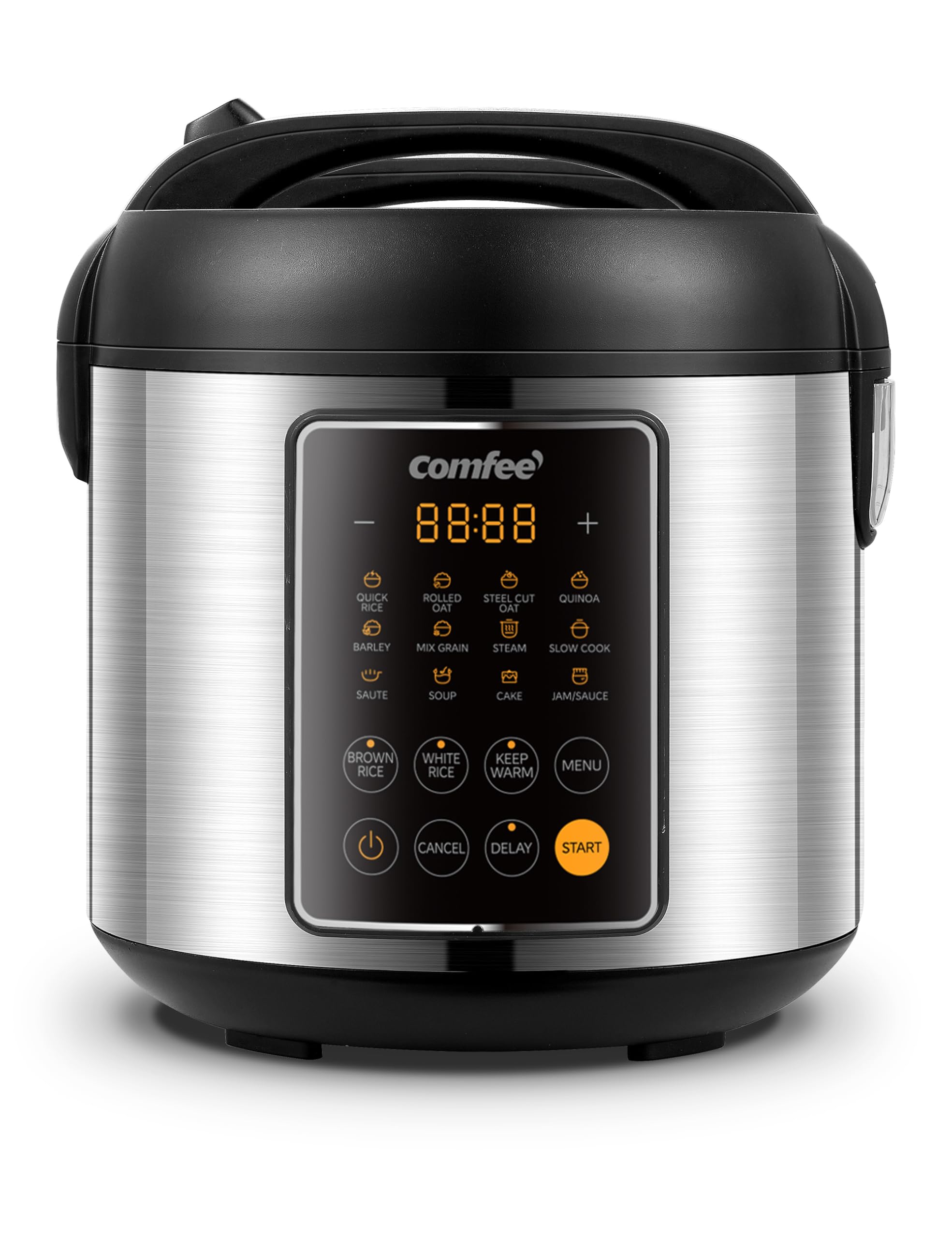 COMFEE' Rice Cooker, 14-in-1 Stainless Steel Multi Cooker, Slow Cooker ...