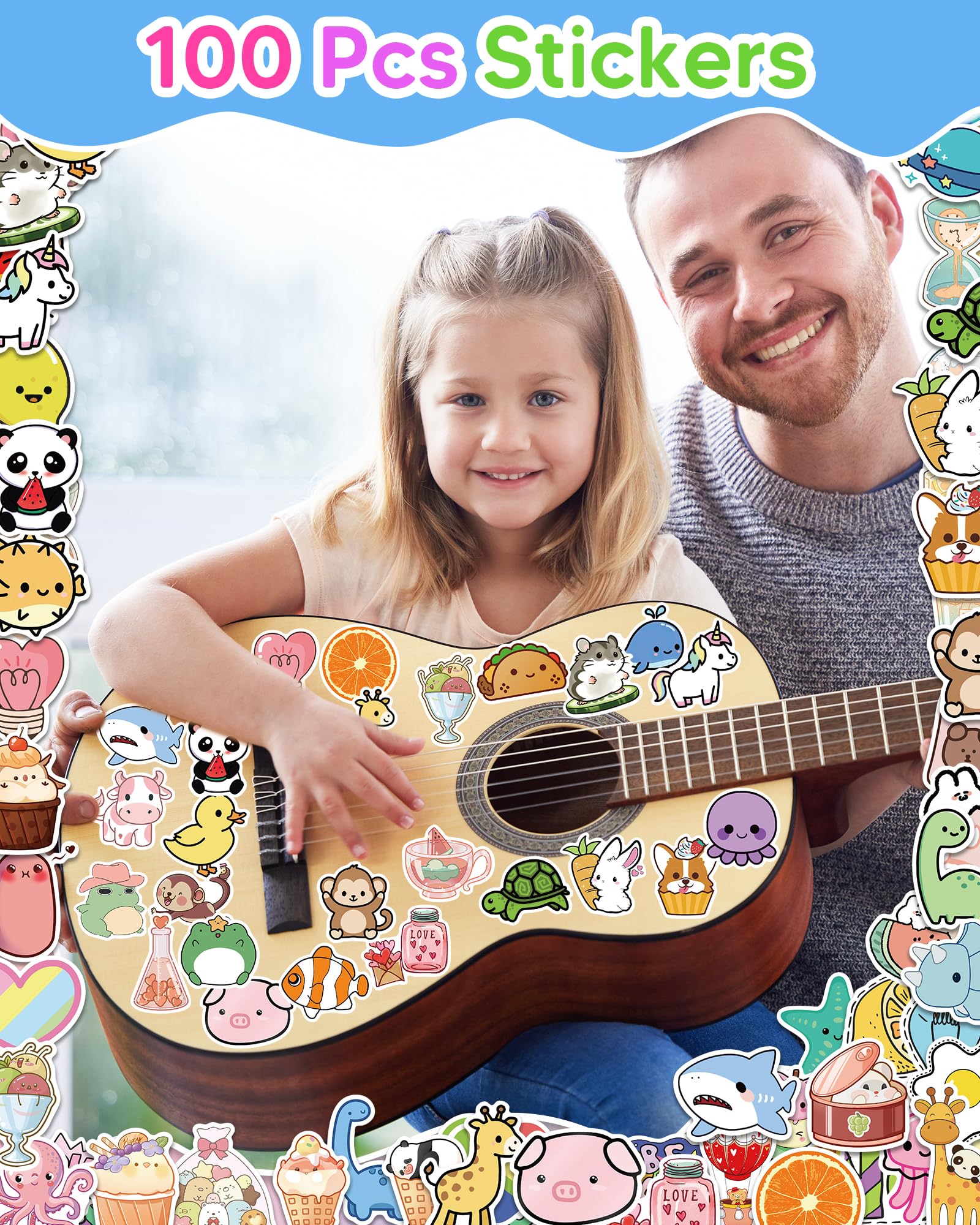 Mua kecristv 100 Pcs Cute Waterproof Vinyl Laptop Stickers for Kids ...