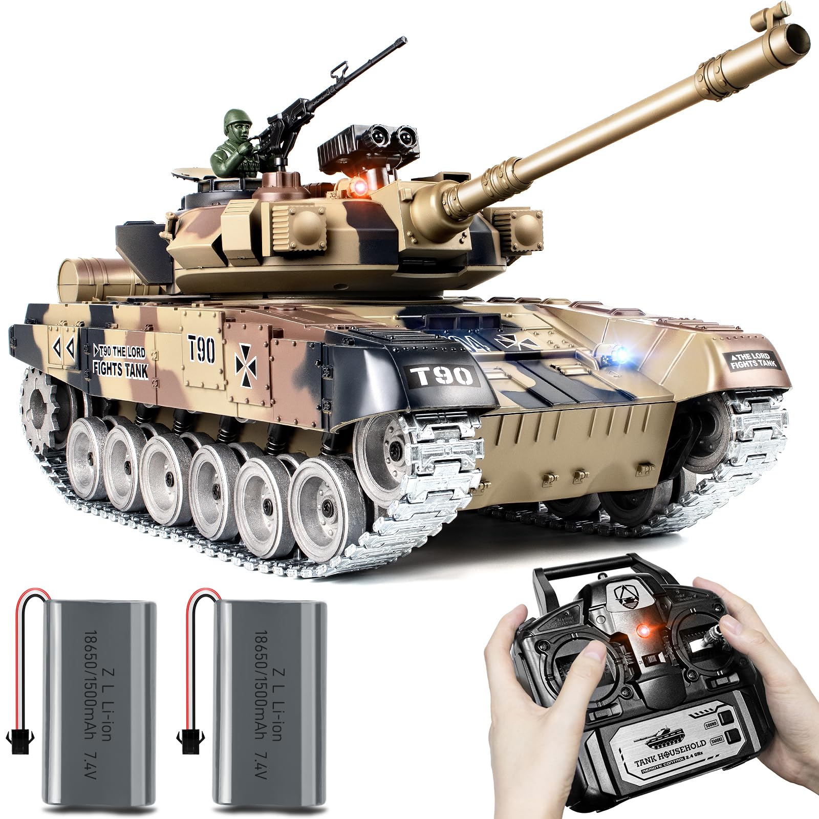 Mua RC Tank, 1:18 Russian T-90 Metal Tracks Remote Control Model Tank ...