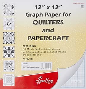 Amazon.com: Sew Easy 8x4 Graph Paper, 12-x-12-Inch