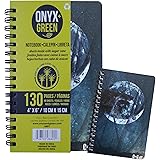 Amazon.com : Onyx and Green Notebook, 6 x 9 Inches with Elastic Closure ...