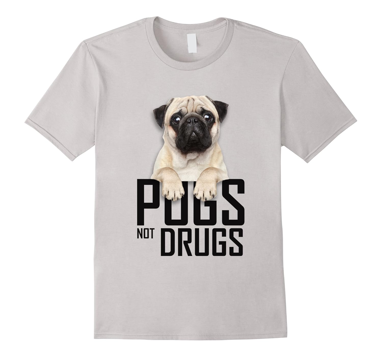 T-Shirt Pugs Not Drugs Awareness Cute Pug Dog-Vaci – Vaciuk