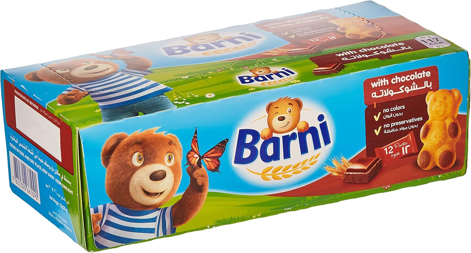 Barni Cake with Chocolate filling 30g, Pack of 12: Buy Online at Best ...