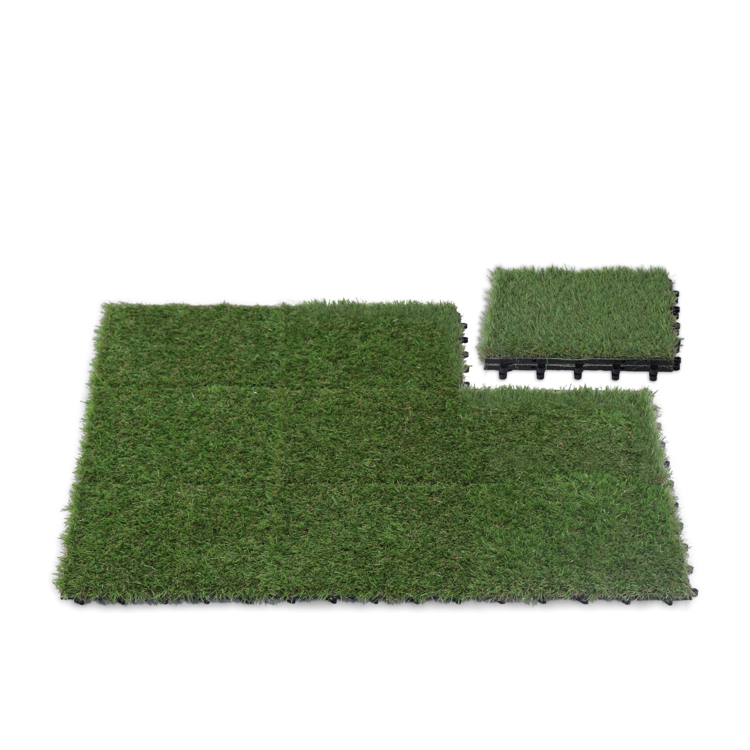 VICTORY RELAX Artificial Grass Turf Tiles Interlocking Set 10 Pieces ...