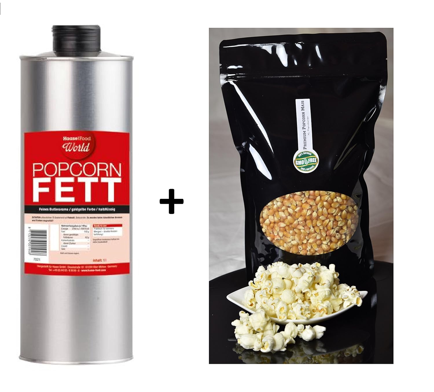 Popcornset Popcorn Fett Popcorn Öl 1 Liter feines Butteraroma ...