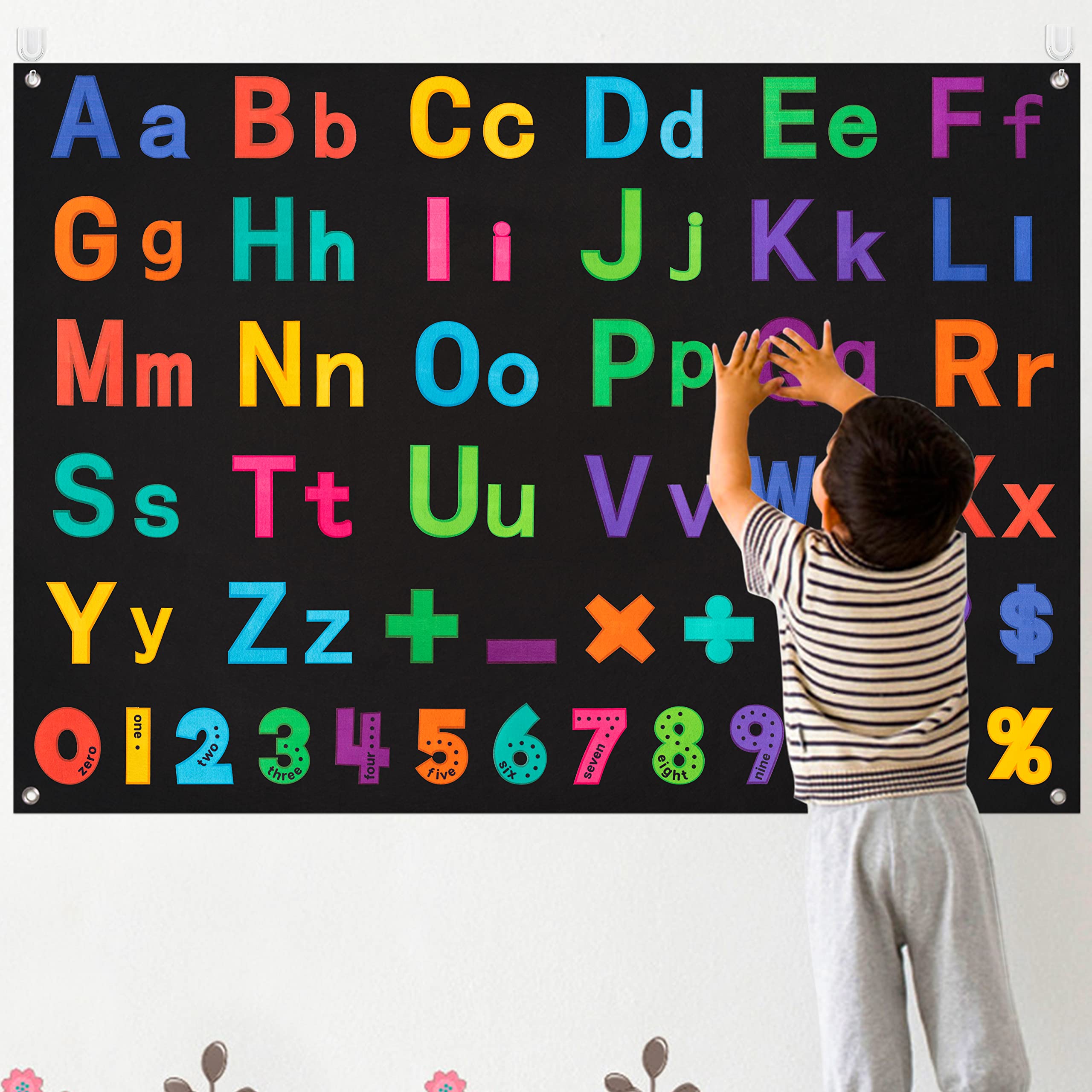 WATINC 151Pcs Alphabets Letters Numbers Felt Board Story Preschool Set ...