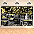 Amazon.com: DARUNAXY 30th Birthday Black Gold Party Decoration, Back in ...