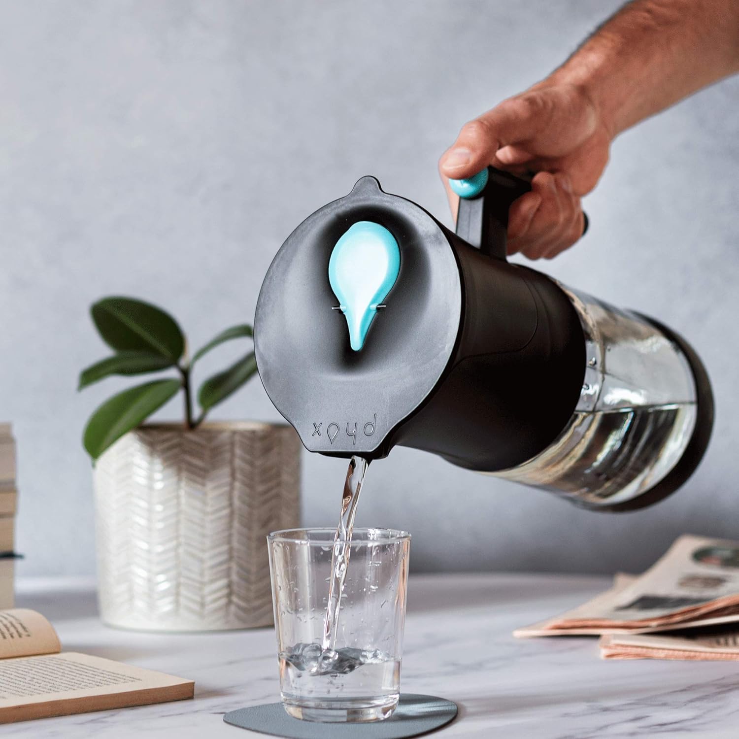 Phox V2 Water Filter | 2.2L Glass Water Filter Jug and Refillable Eco ...