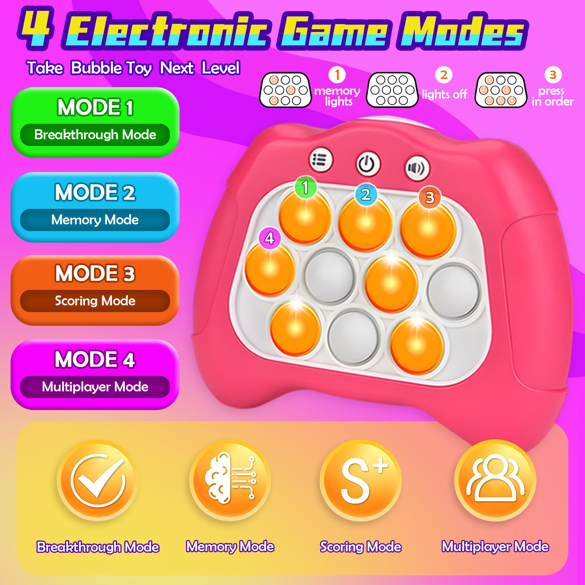 Mua Fast Push Game | Handheld Game for Kids, Push Bubble Light up ...