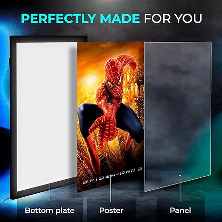 Mua NexaFrame LED Backlit Movie Poster Frame - 16 x 24 Black Cinema Box for Posters, Framed Wall ...