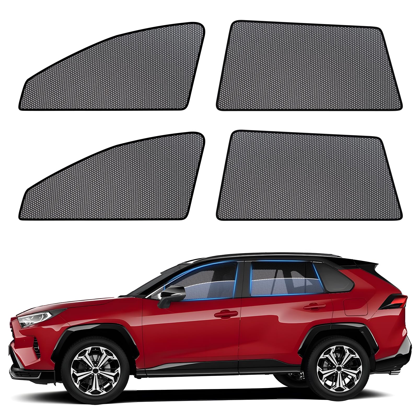 ZATOOTO Car Window Shades for Toyota RAV4 2019-2024, Car Window Cover ...