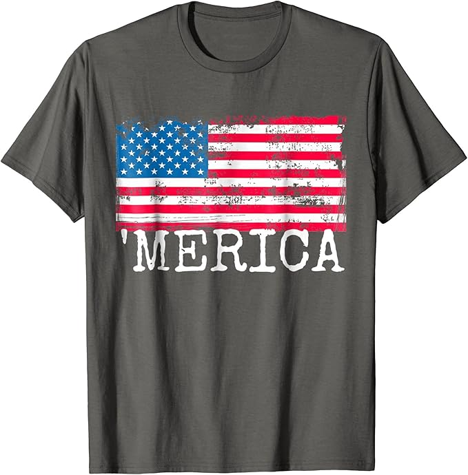 Amazon.com: Patriotic Redneck America Shirt Vintage US Flag 'Merica ...
