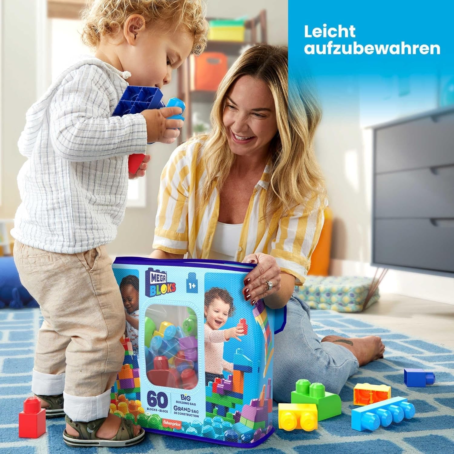 Mua BLOKS Big Building Bag building set with 60 big and colorful ...
