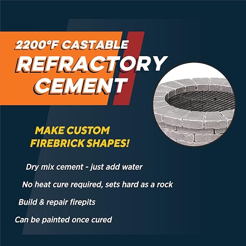 Rutland Fireplace Mortar Rutland Castable Refractory Cement, High Temp
