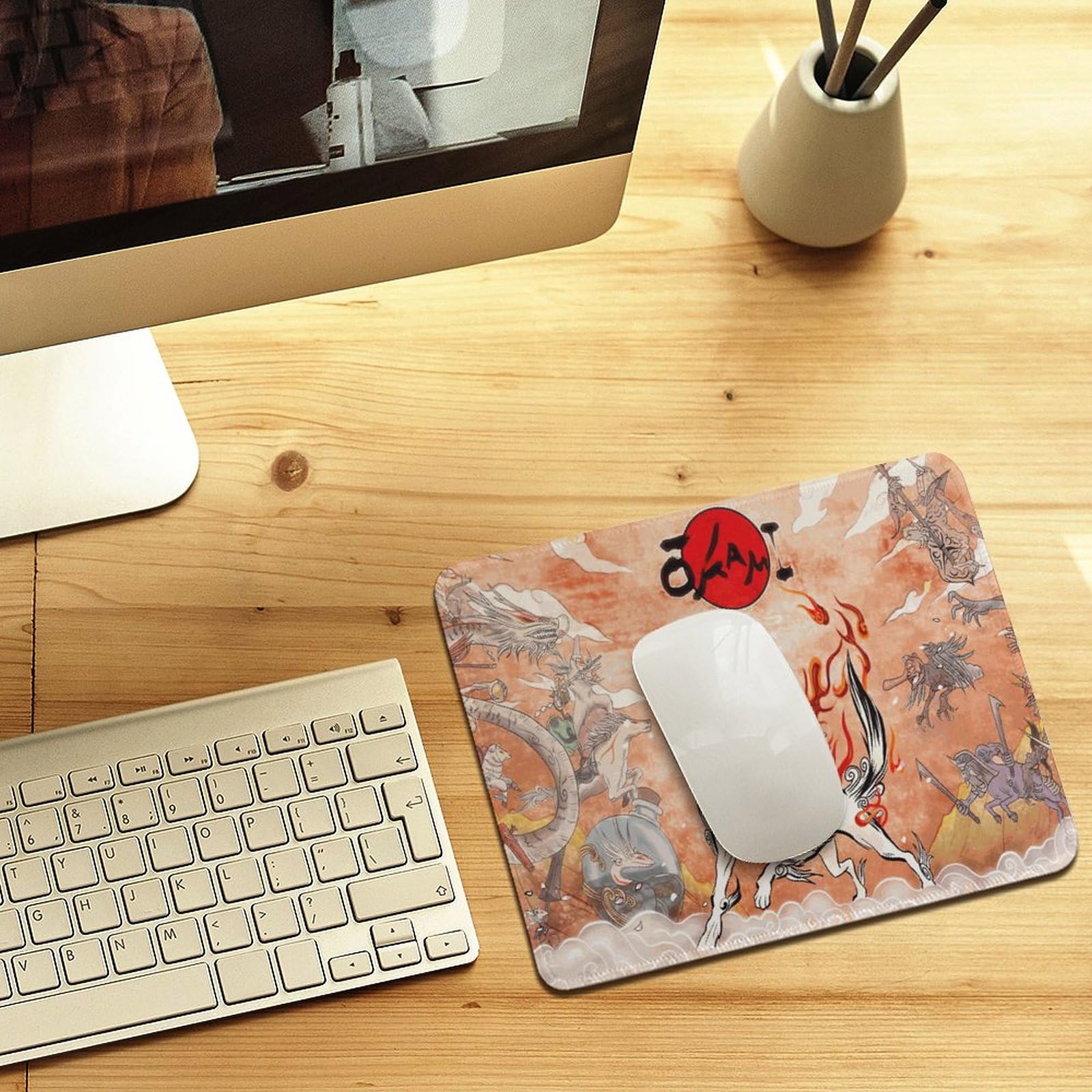 Okami 3D Watermark Waterproof Keyboard Pad, Mouse Pad And Anti-Slip ...