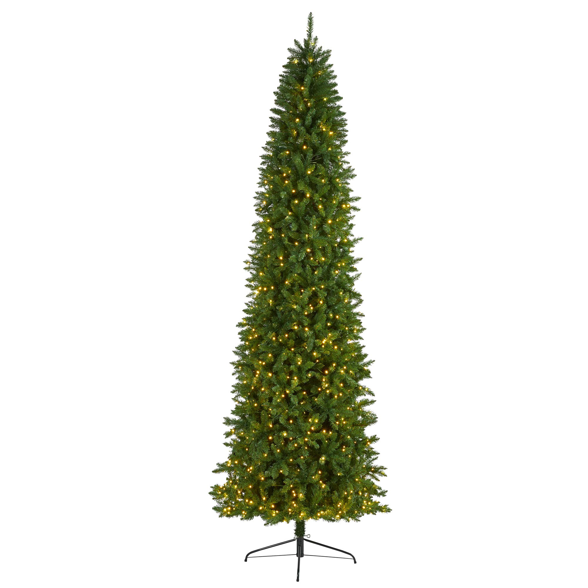 Nearly Natural 10ft. Slim Green Mountain Pine Artificial Christmas Tree ...