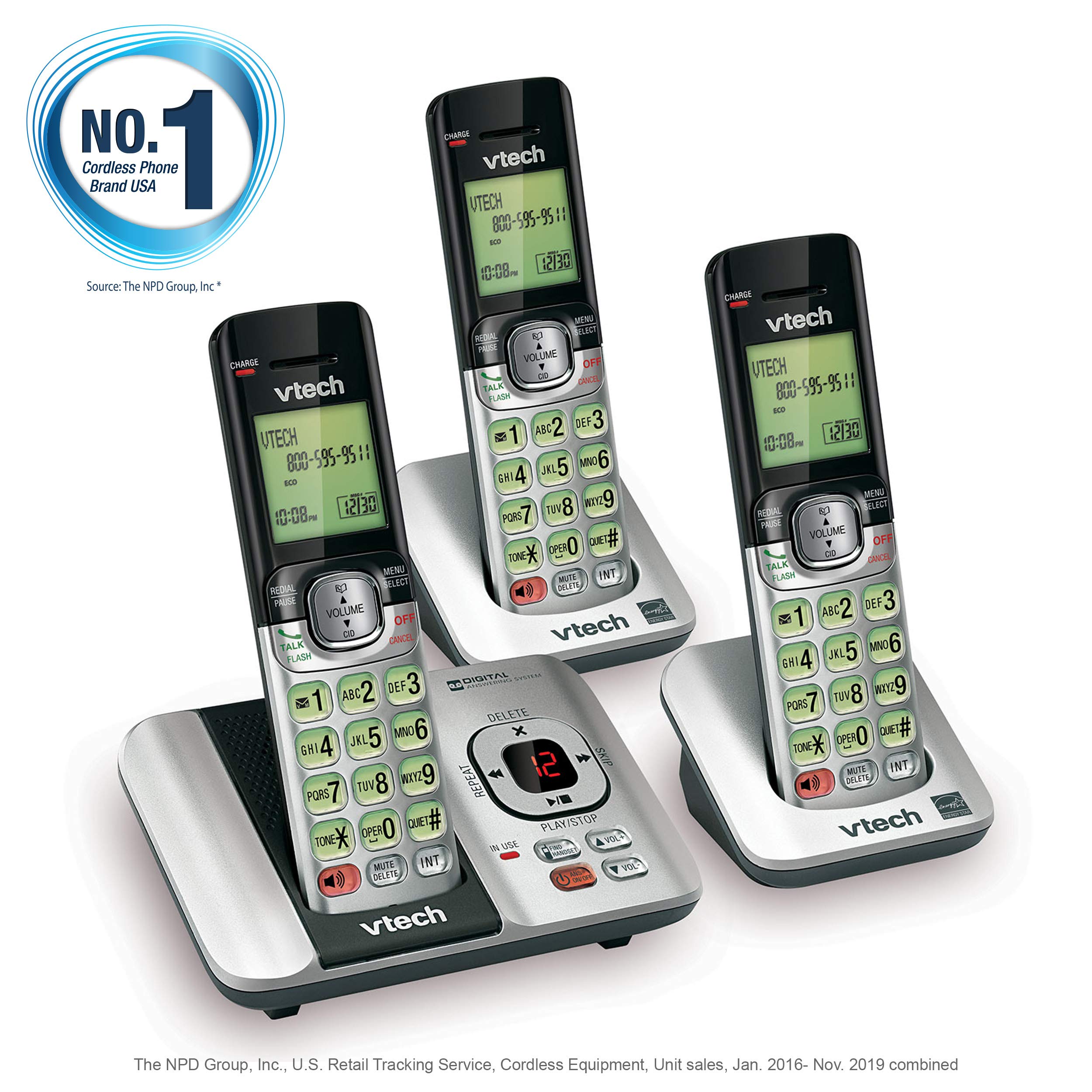 Mua VTech CS6529-3 3-Handset Expandable Cordless Phone with Answering ...