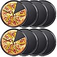 Amazon.com: Meanplan 8 Pcs Non Stick Bakeware Pizza Pan Round Pizza Pan ...