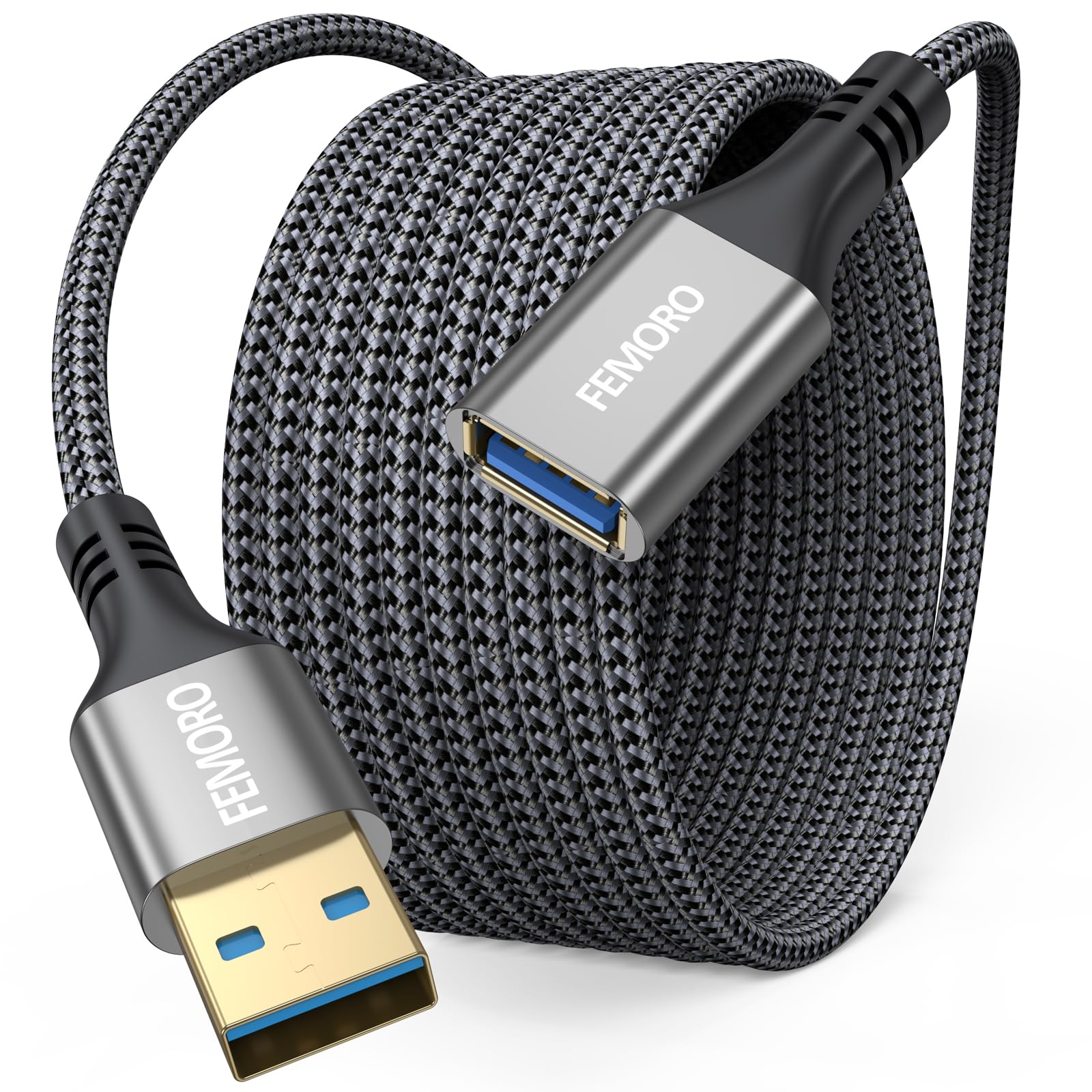 USB Extension Cable 15 ft Long, Type A 3.0 Extender 5Gbps Data Transfer ...